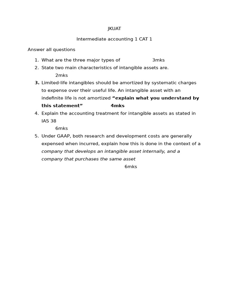 Intangible Assets Cat | PDF