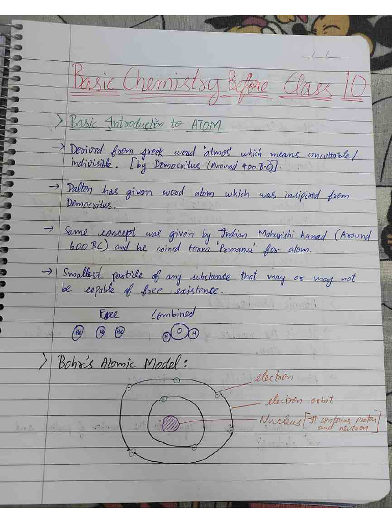 Class 10 Chemistry Notes by Srijan Dixit | PDF