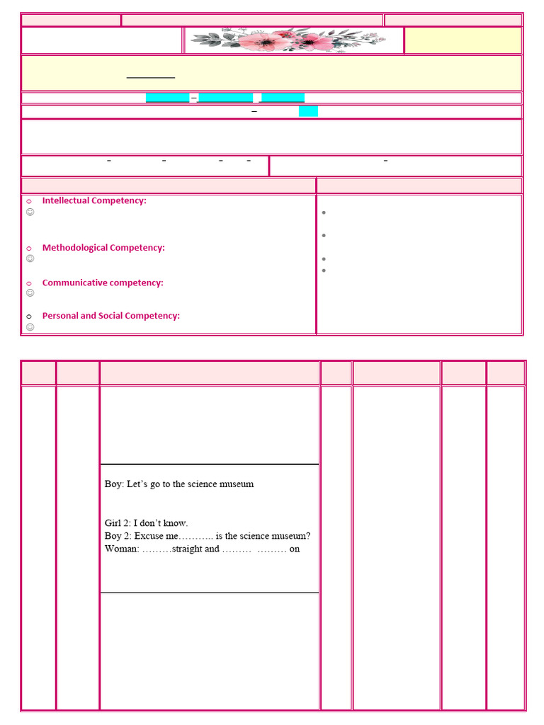 LESSON PLAN SAMPLE1 hand written | PDF | Linguistics | Human Communication