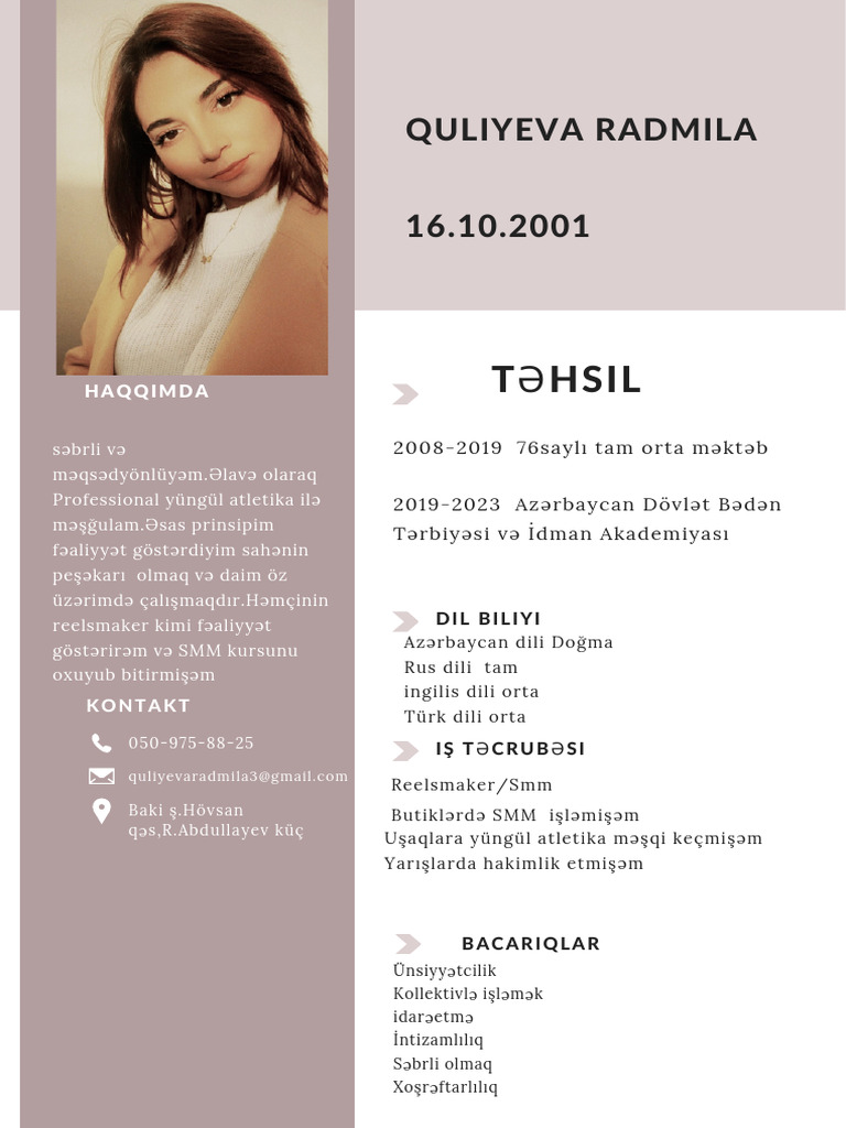 T Hsil: Quliyeva Radmila | PDF