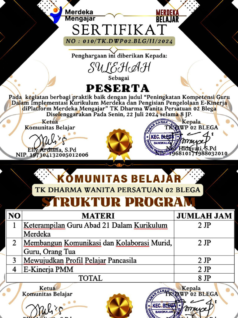 SERTI 1 SULEHAH KOMBEL | PDF