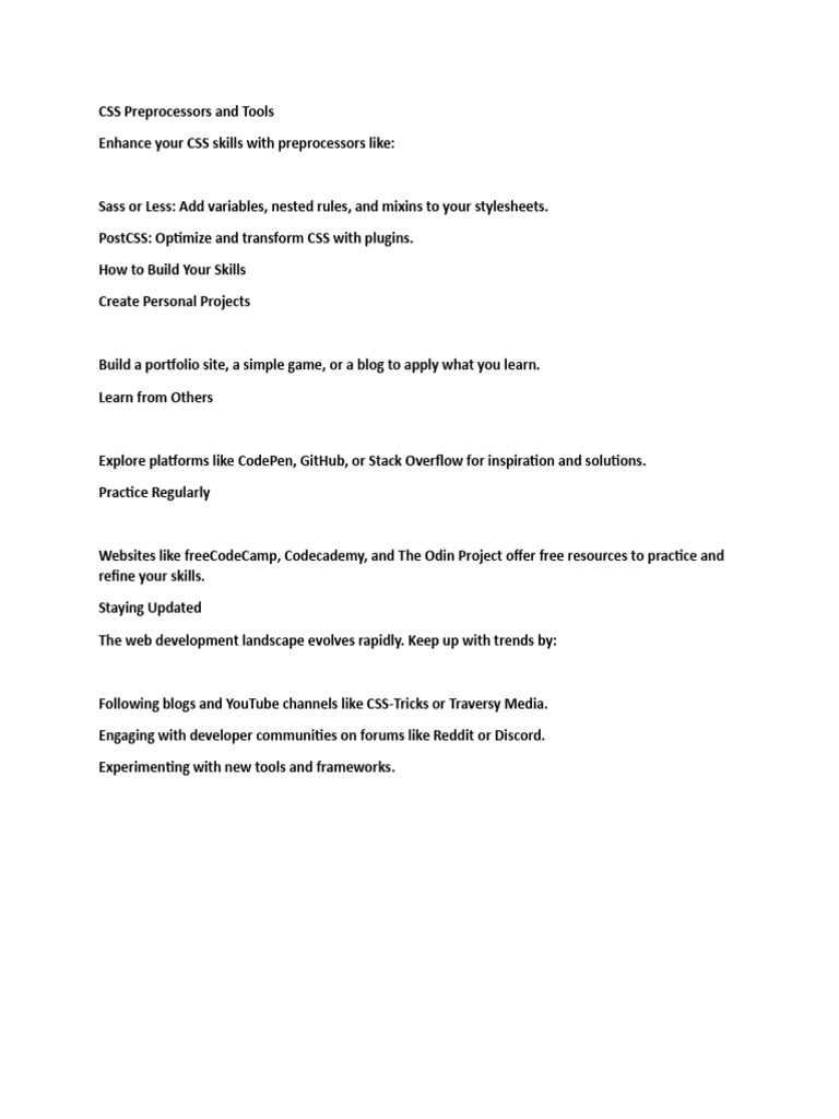 CSS Preprocessors and Tools | PDF