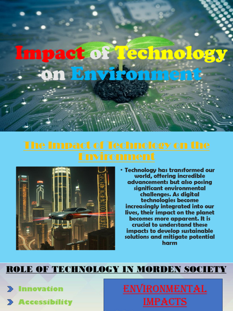 Impact of Technology on Environment | PDF | Sustainable Energy ... Impact of Technology on Environment | PDF | Sustainable Energy ...