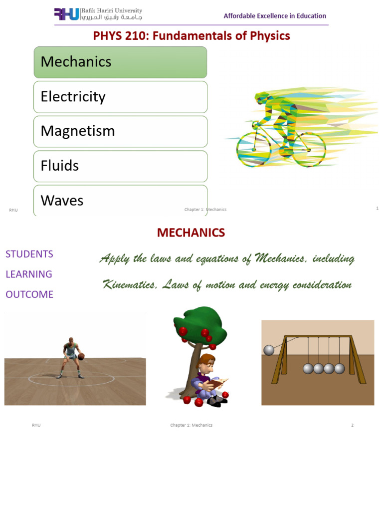 Chapter1- Mechanics | PDF | Force | Acceleration