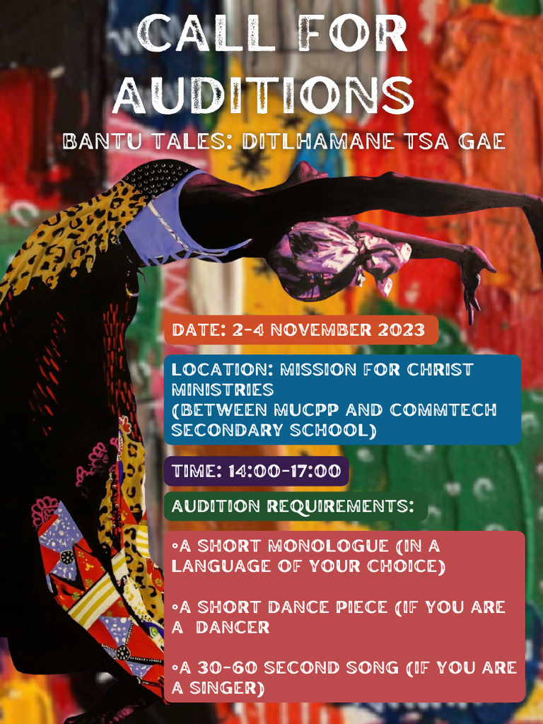 Call for Auditions (Final Poster) | PDF