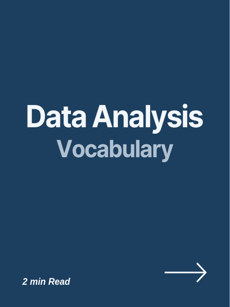 Key Terms in Data Analysis | PDF