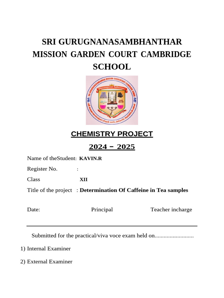 CHE PRO 12 | PDF | Caffeine