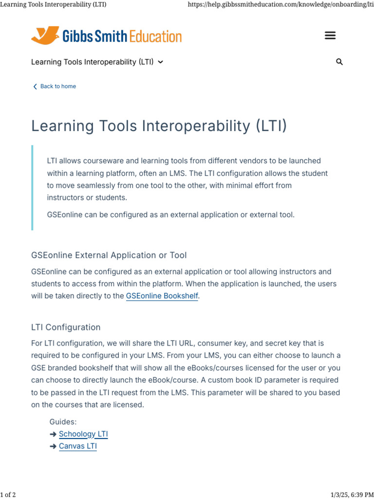 Learning Tools Interoperability (LTI) | PDF | Interoperability | Computer Science