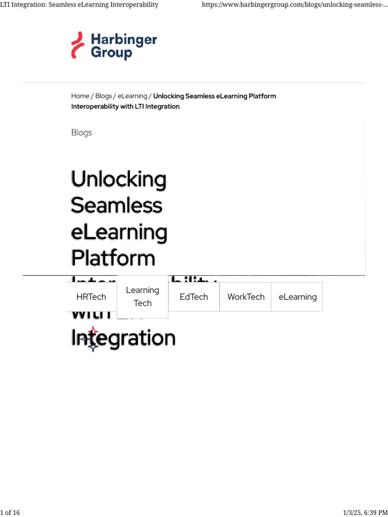 LTI Integration - Seamless Elearning Interoperability | PDF ...