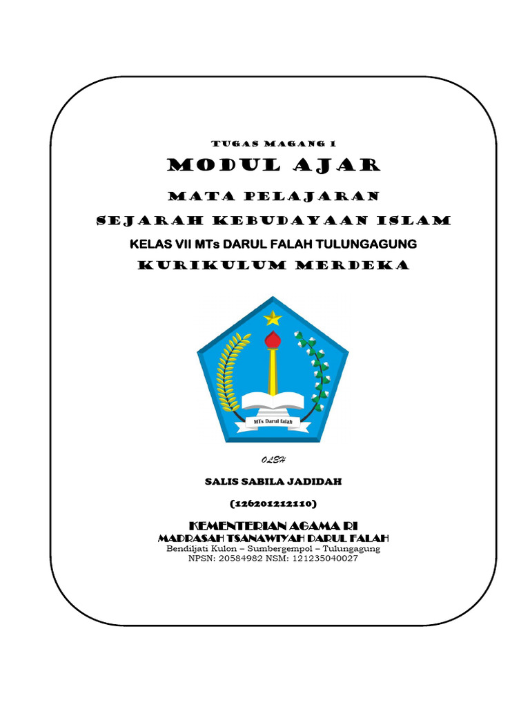 MODUL AJAR - Magang 1 | PDF