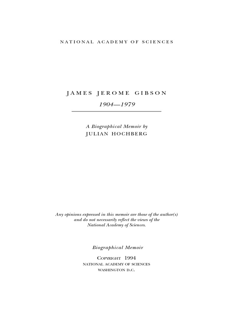 Gibson James | PDF | Perception | Neuroscience