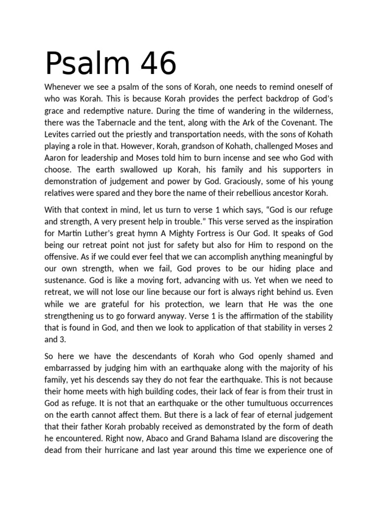 Psalm 46 | PDF | Psalms | Old Testament Books