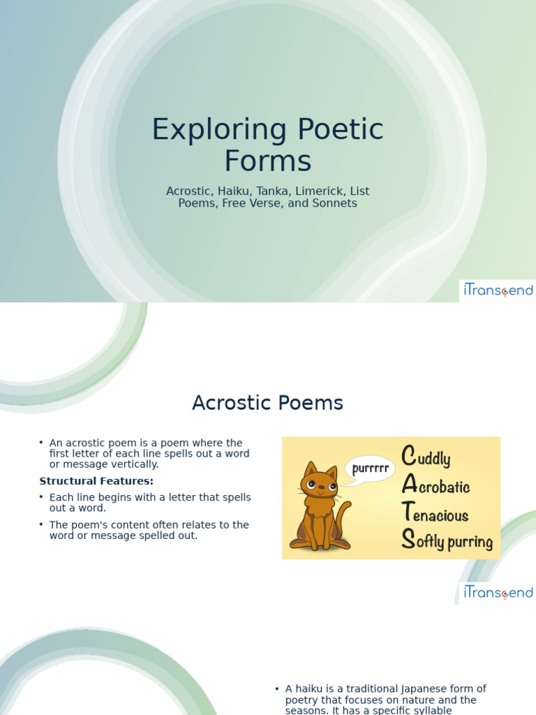 Poetic forms | PDF | Poetry | Rhyme