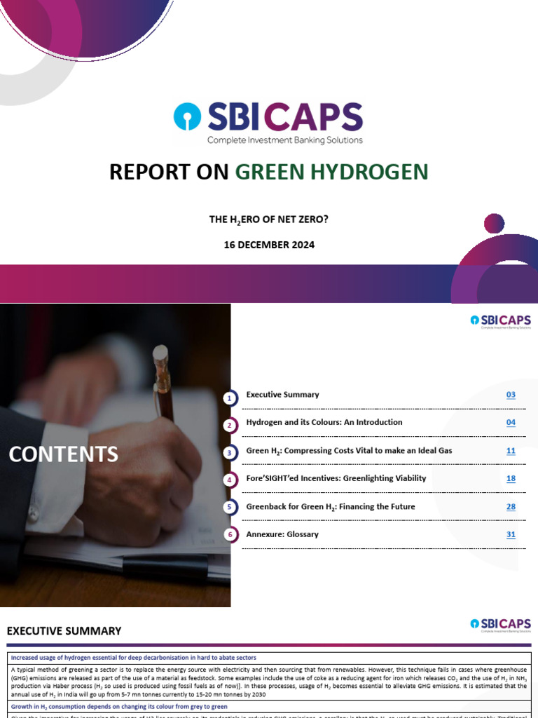 Green Hydrogen Sbi Caps | PDF | Renewable Energy | Hydrogen