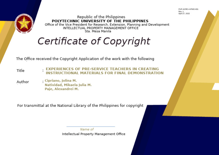 Grade-8-Copyright-Application Cici | PDF