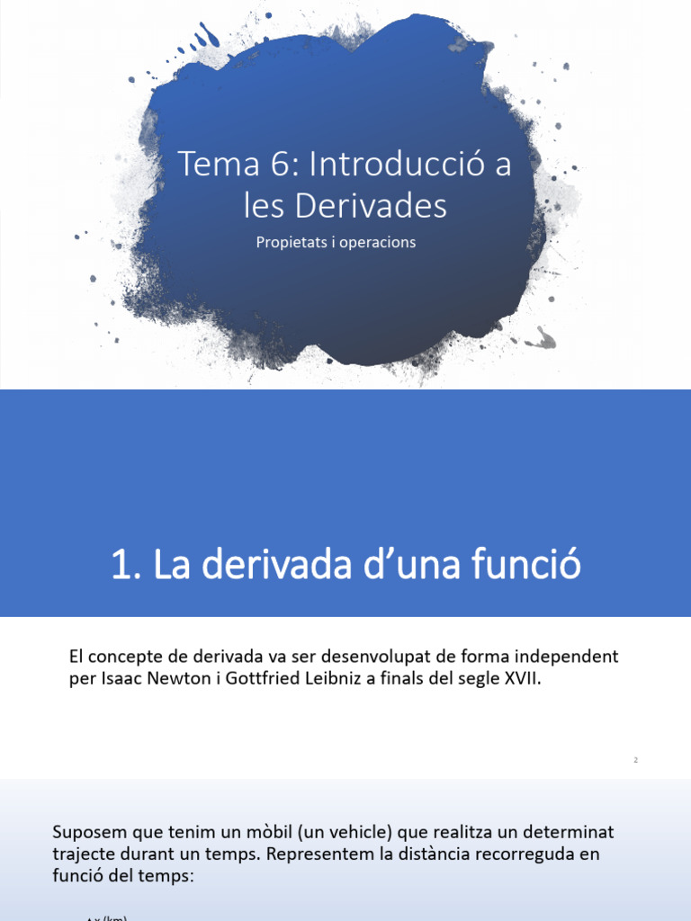 M1 Tema 6 Introducció Derivades | PDF