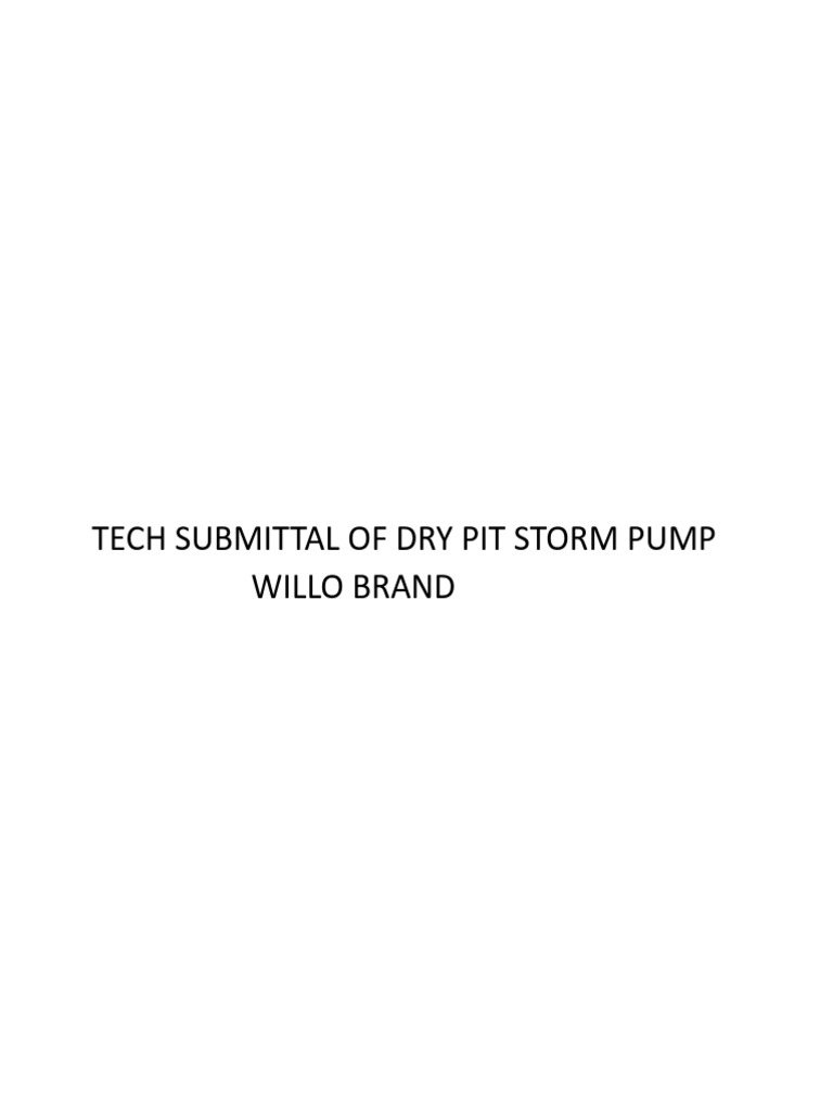 5.technical Submittal of Dry Pit Type Storm Water Pump | PDF | Valve | Pump