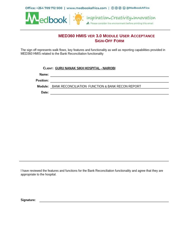 Module - Sign Off | PDF