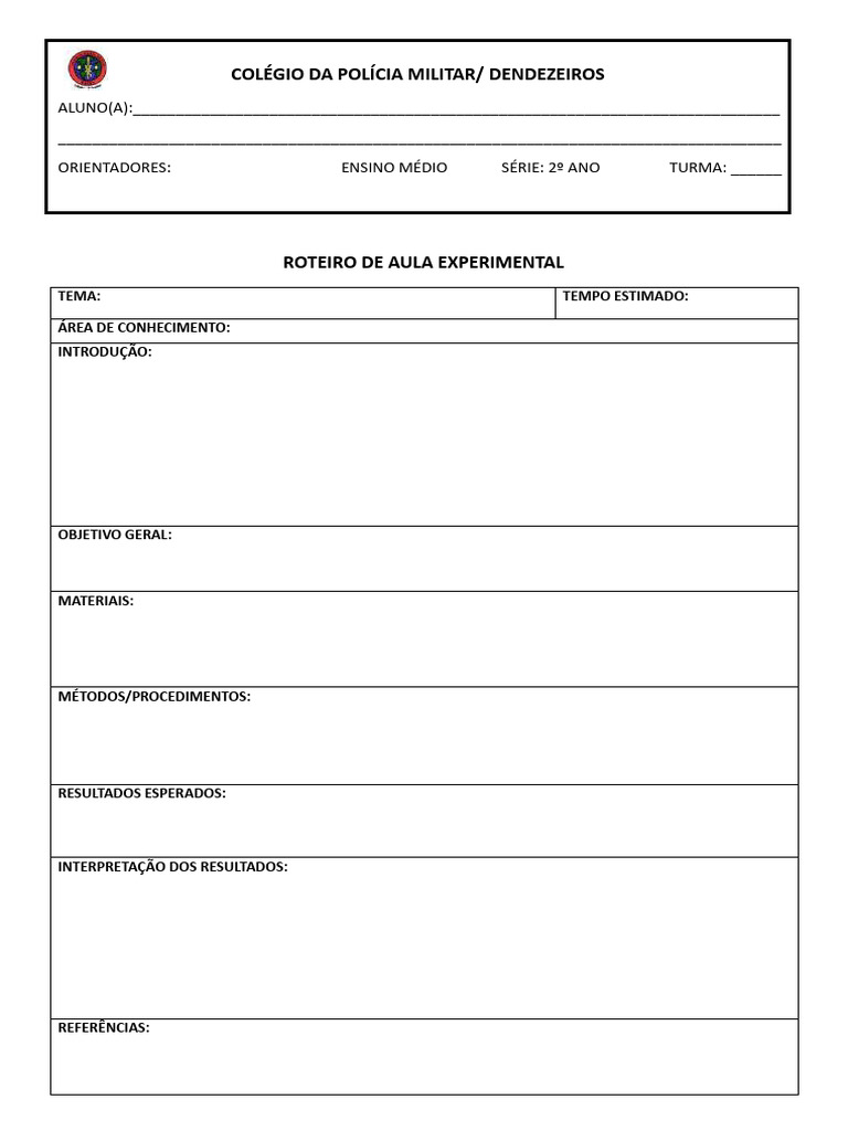 Roteiro de Aula Experimental | PDF