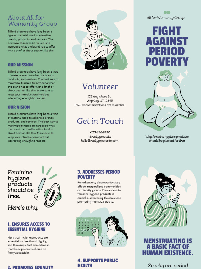 Awareness Brochure in Blue Green White Minimal Illustration Style | PDF ...