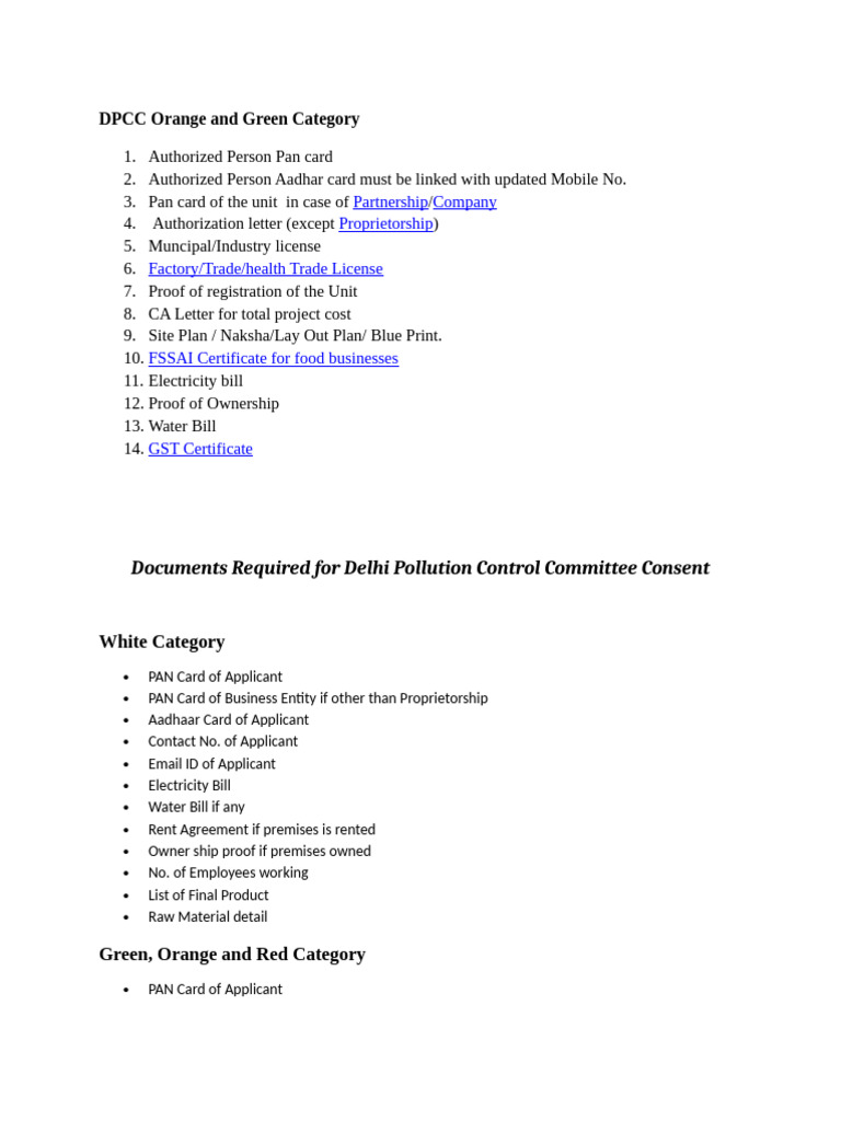 DPCC Consent Document Requirements Guide | PDF | Sole Proprietorship