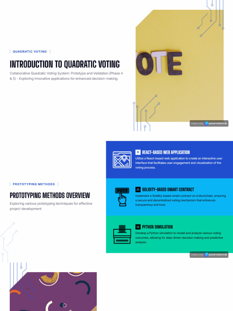 Collaborative Quadratic Voting System - Prototype and Validation | PDF