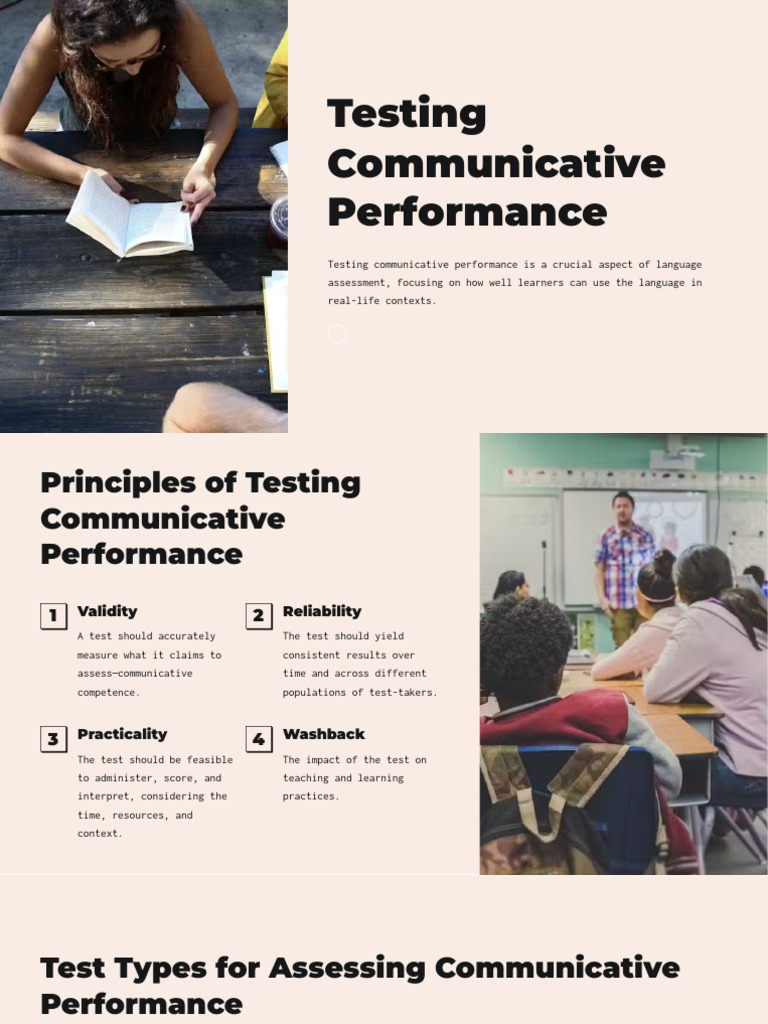 Testing Communicative Performance | PDF | Educational Assessment ...