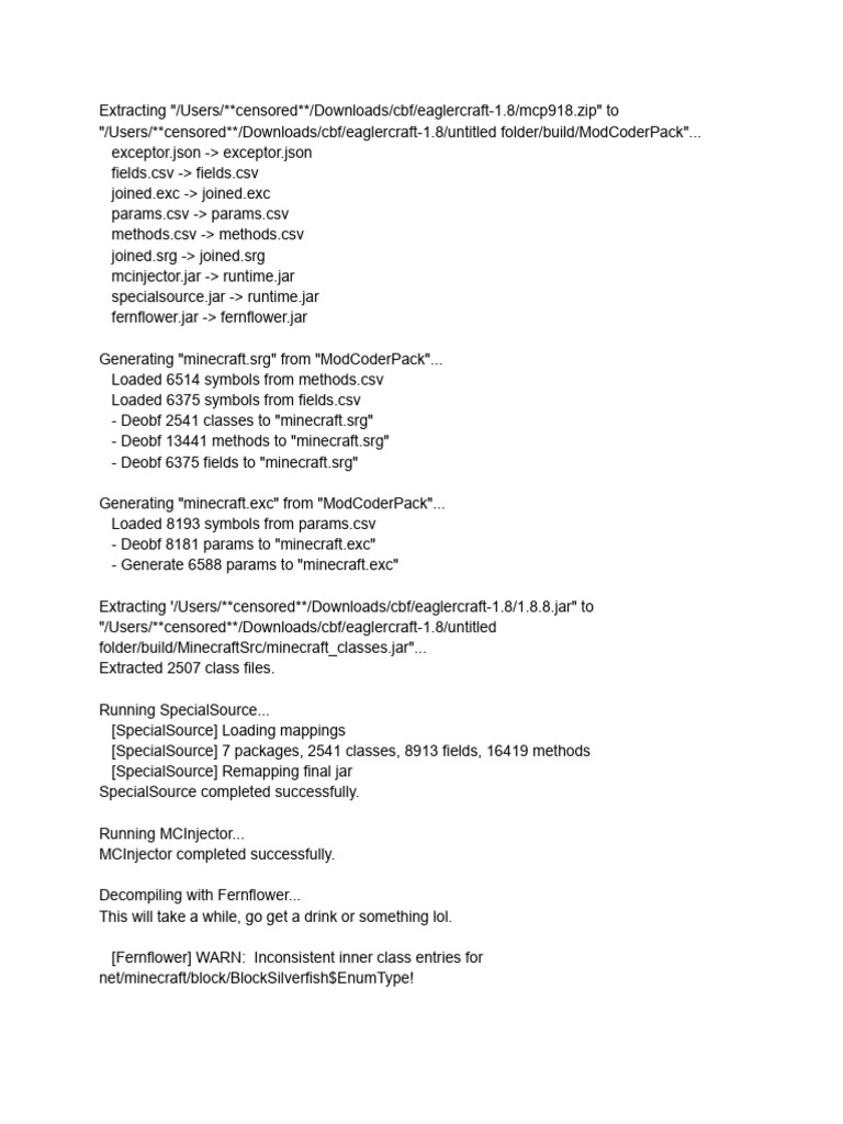 Can't compile | PDF | Minecraft | Computer File Formats