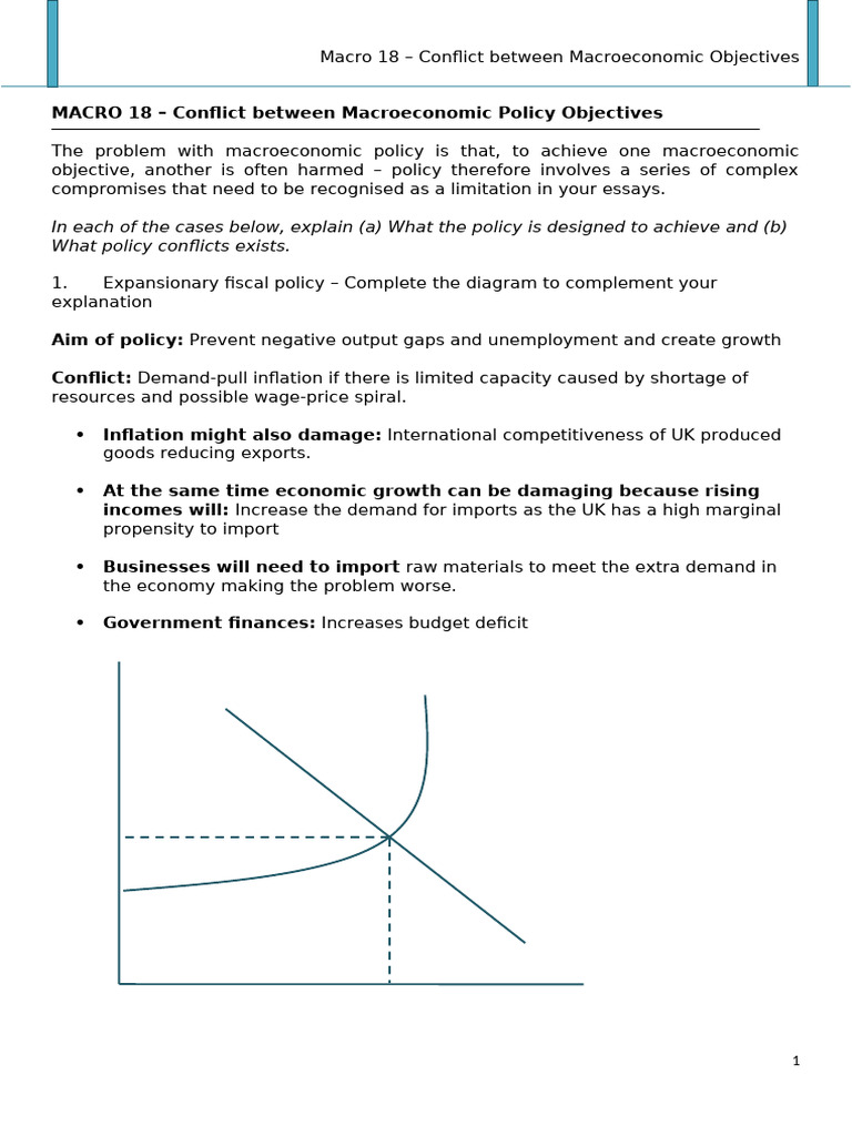 Macroeconomic Policy Conflicts | PDF | Macroeconomics | Inflation