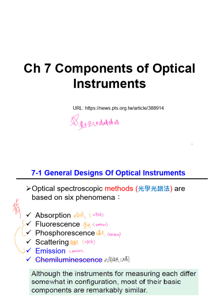 Ch 7 Components of optical instruments | PDF | Laser | Optical Filter