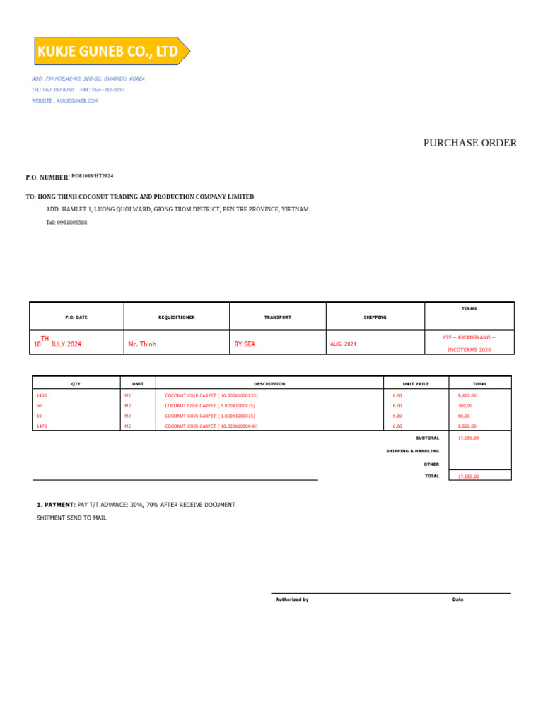 LAP PURCHASE ORDER - Dalam | PDF | Business Law | Management Accounting