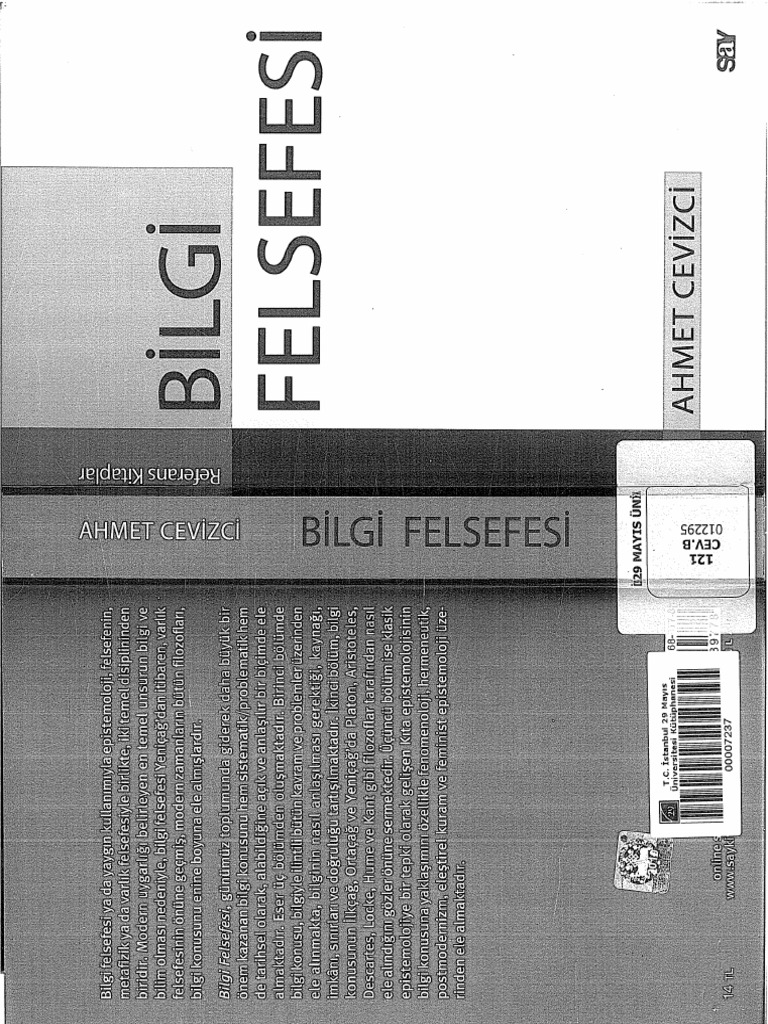 BİLGİ FELSEFESİ GİRİŞ | PDF