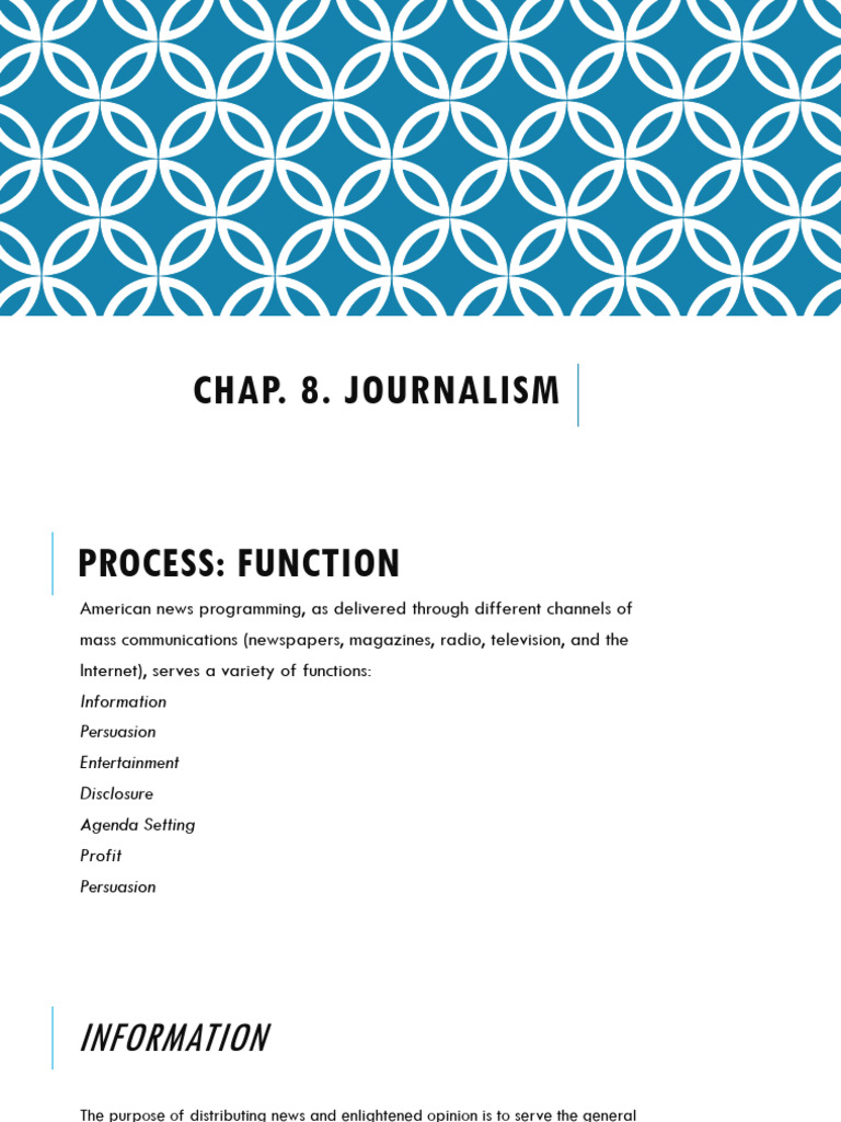 Functions of American Journalism | PDF | News | Newspapers