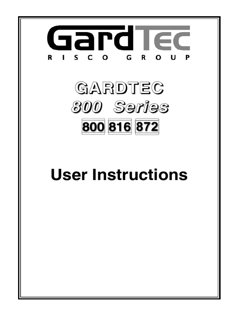 Gardtec 800 Keypad User Manual | PDF | Computing