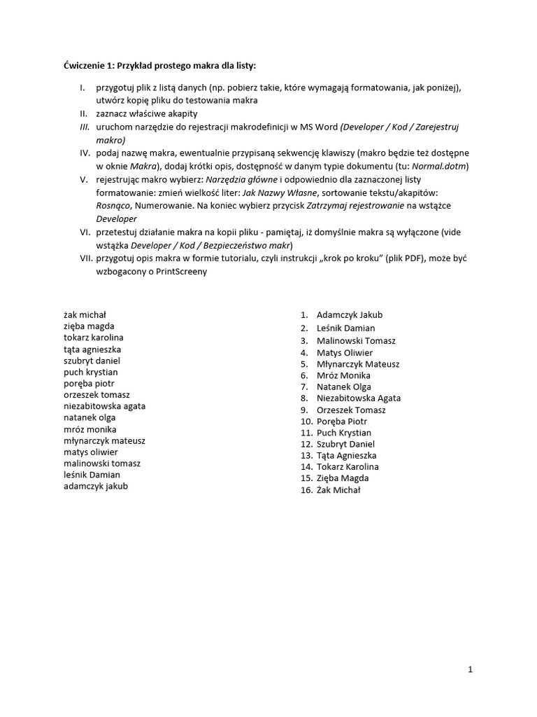 Makra Przyklady | PDF