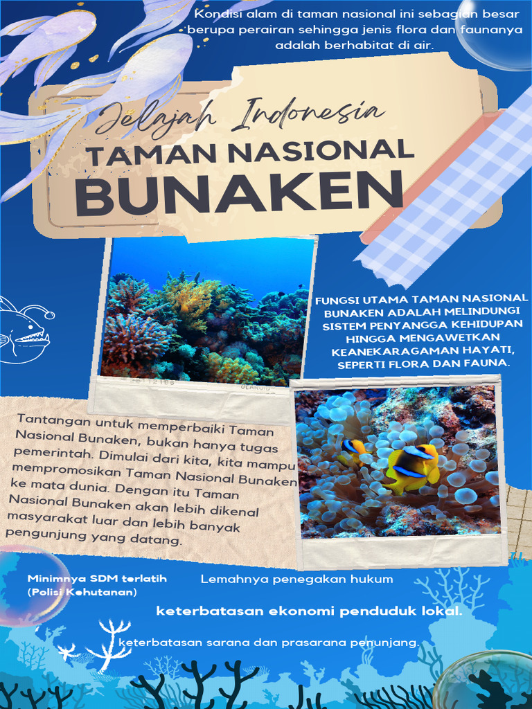 Poster Geografi Taman Nasional Bunaken | PDF