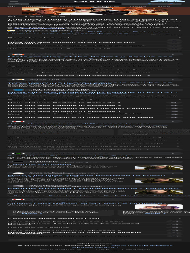 how old was padme in rots - Google Search | PDF | Darth Vader | Skywalker Family