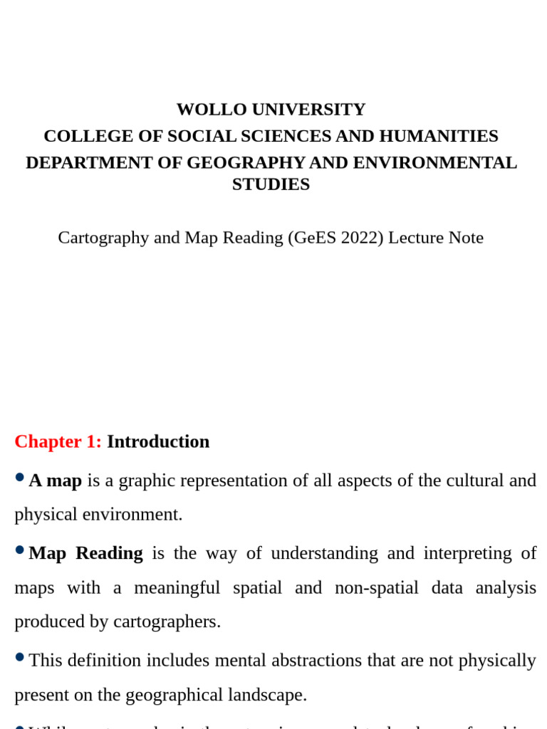 Cartography and Map Reading | PDF | Cartography | Map