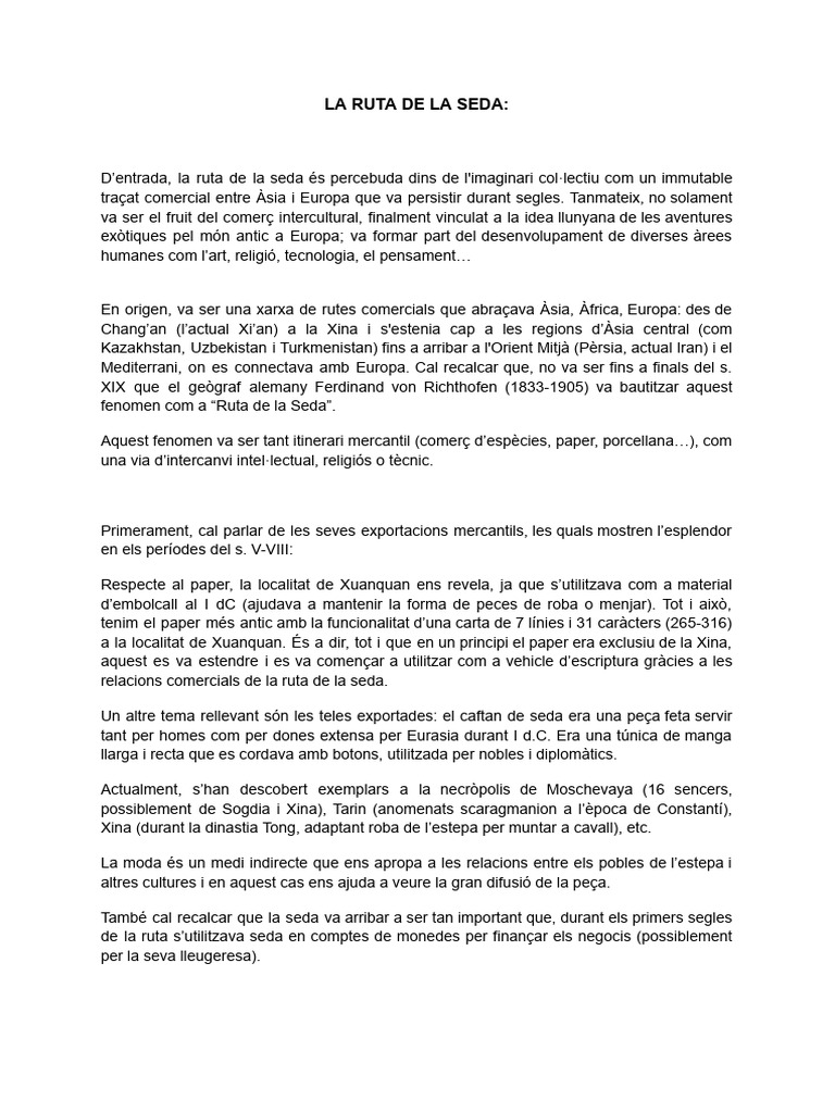 Ruta de La Seda | PDF