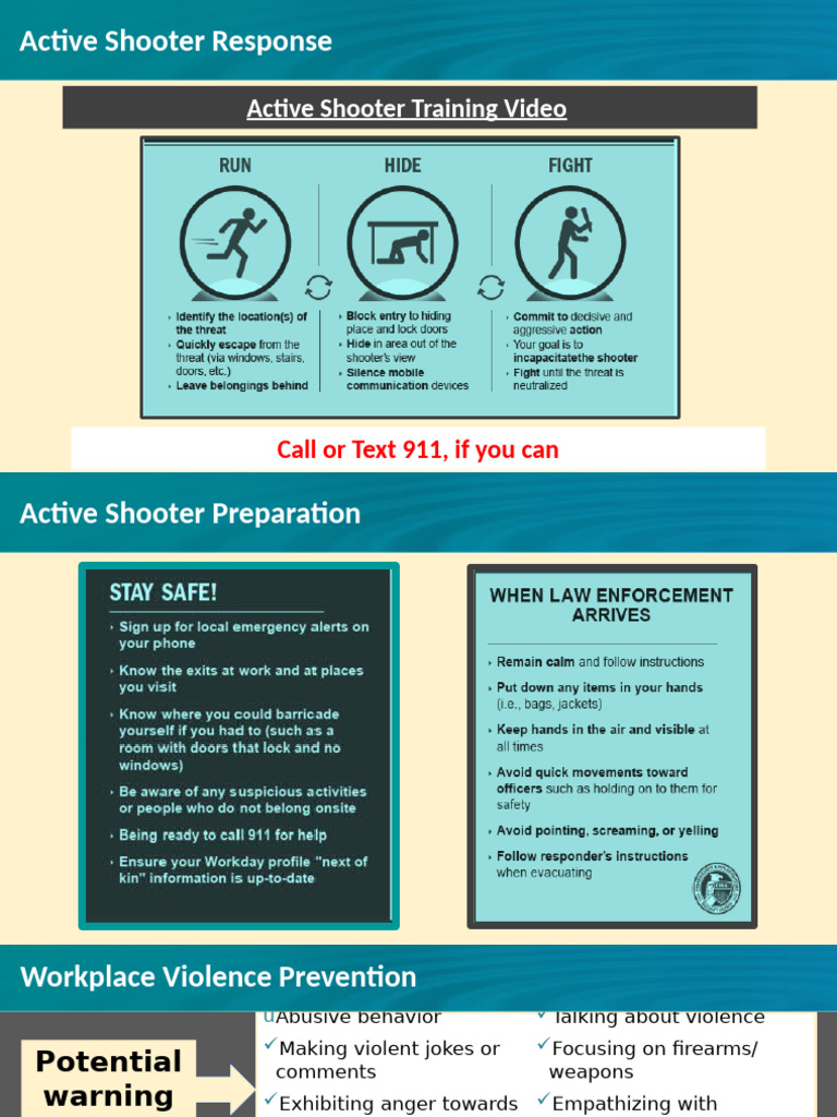 Active Shooter Response Guidelines | PDF