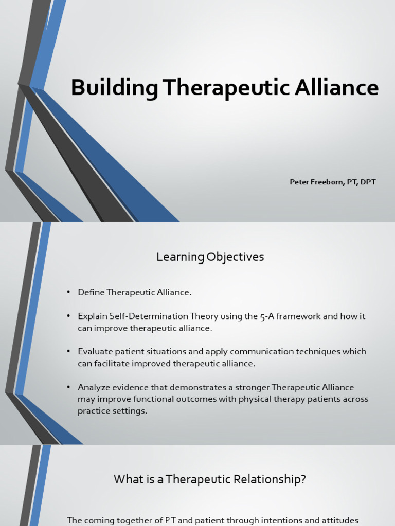 Building Therapeutic Alliance How To Strengthen Relationships With ...