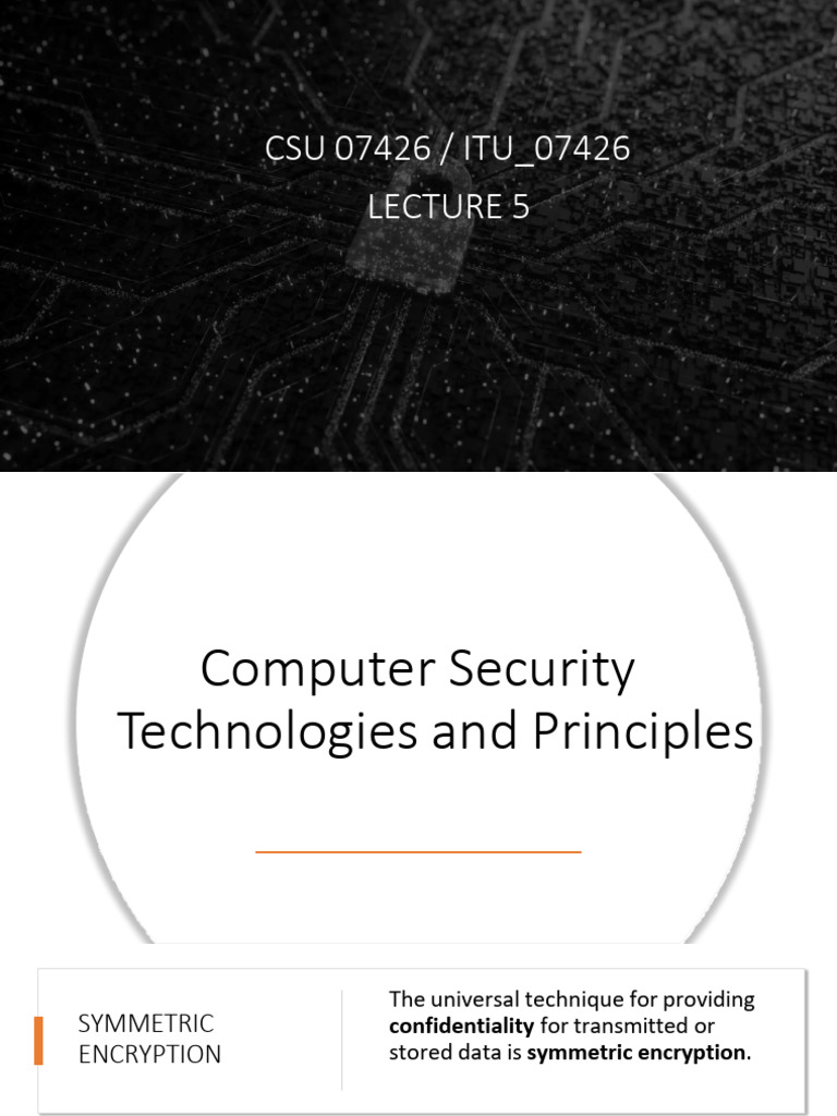 Lecture 5 | PDF | Encryption | Key (Cryptography)