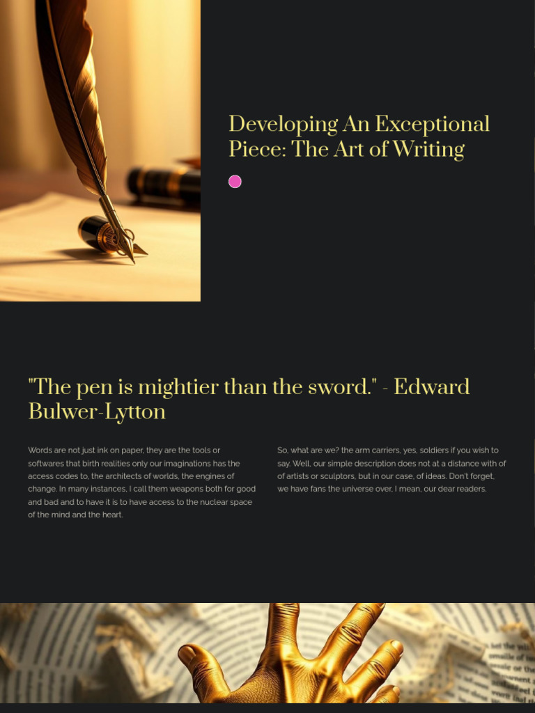 Developing-An-Exceptional-Piece-The-Art-of-Writing by John Ayuba | PDF