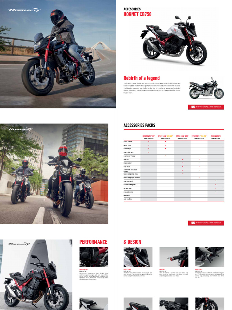 Honda CB750 Hornet Accessories Guide | PDF | Motorcycle | Automotive ...