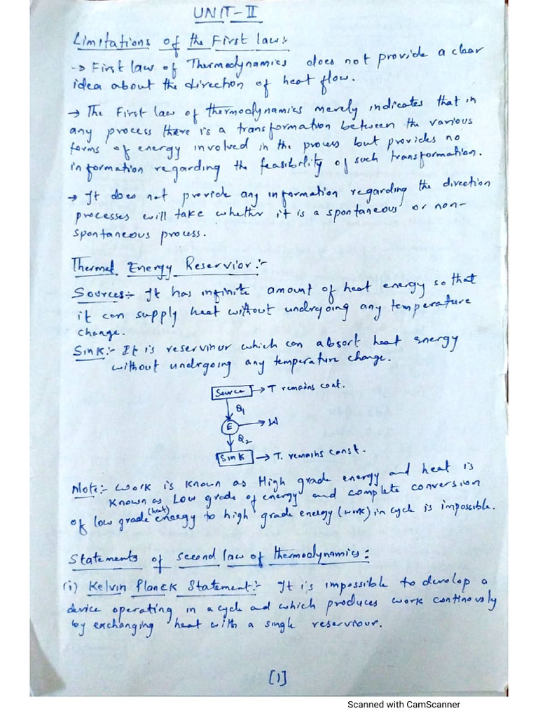 Thermodynamics - Unit 2 | PDF