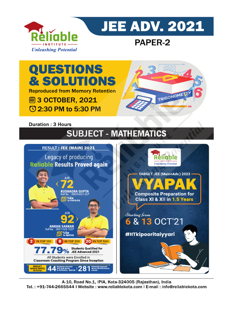 jee-advanced-october-2021-mathematics-paper-2-solution___php | PDF ...