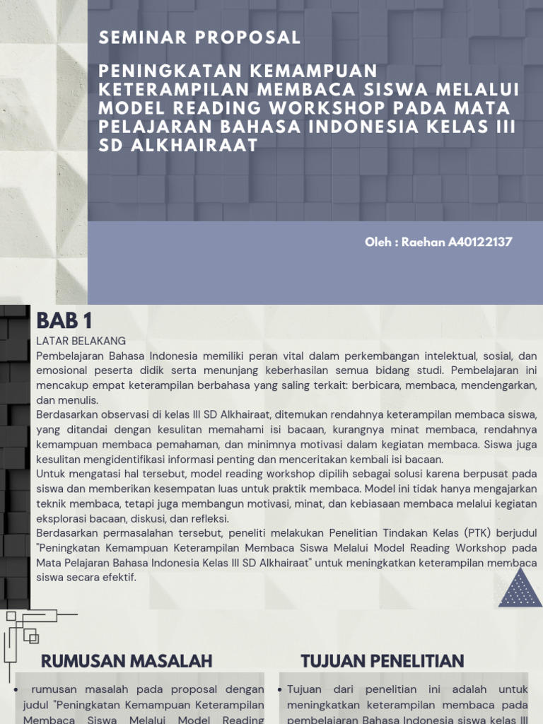 Seminar Proposal PTK | PDF