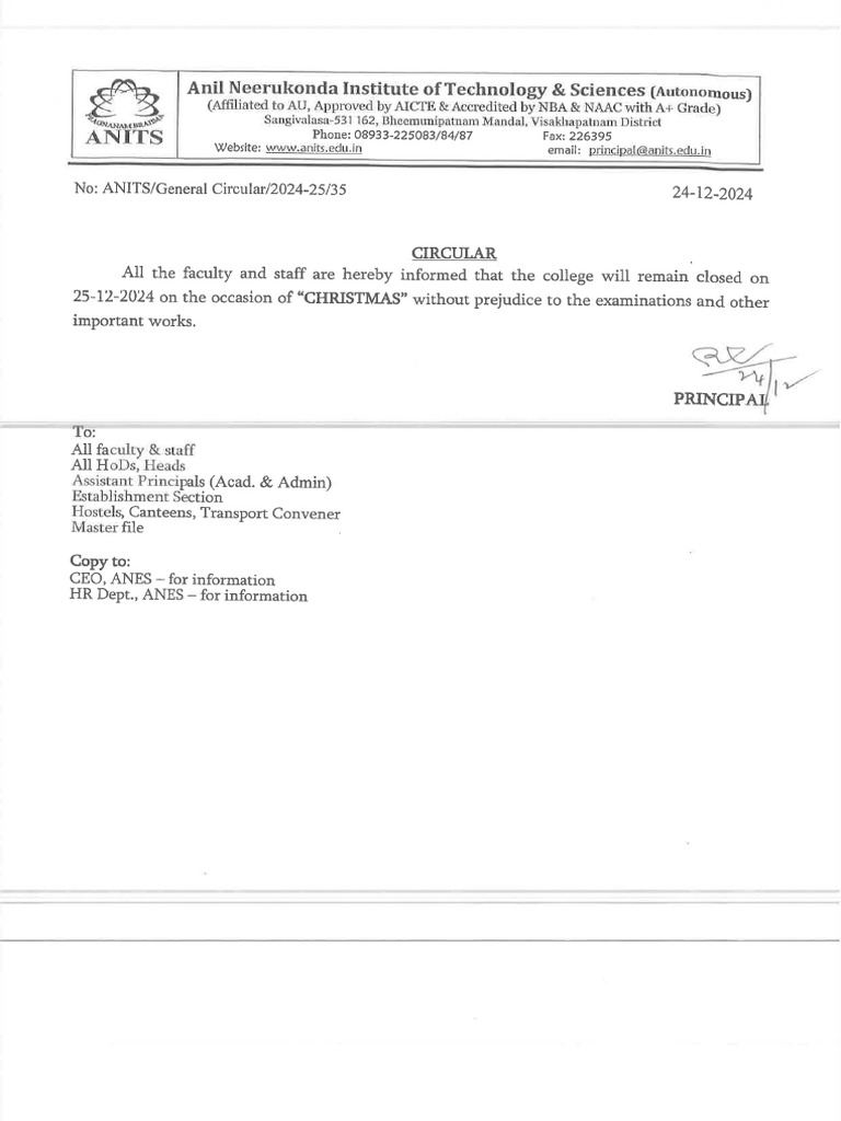 Christmas Holiday Circular | PDF