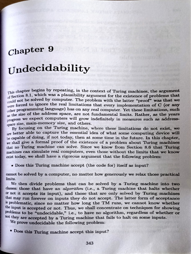 Undecidability in Turing Machines | PDF | Computability Theory | Computing