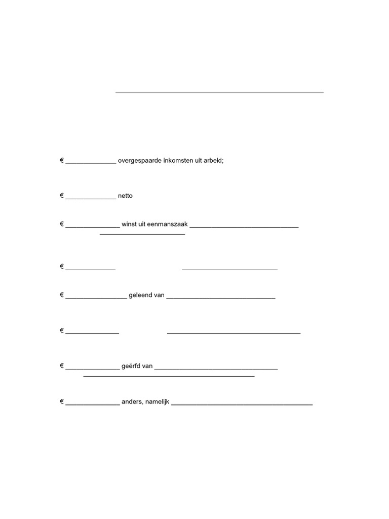 Vragen Herkomst Eigen Gelden | PDF